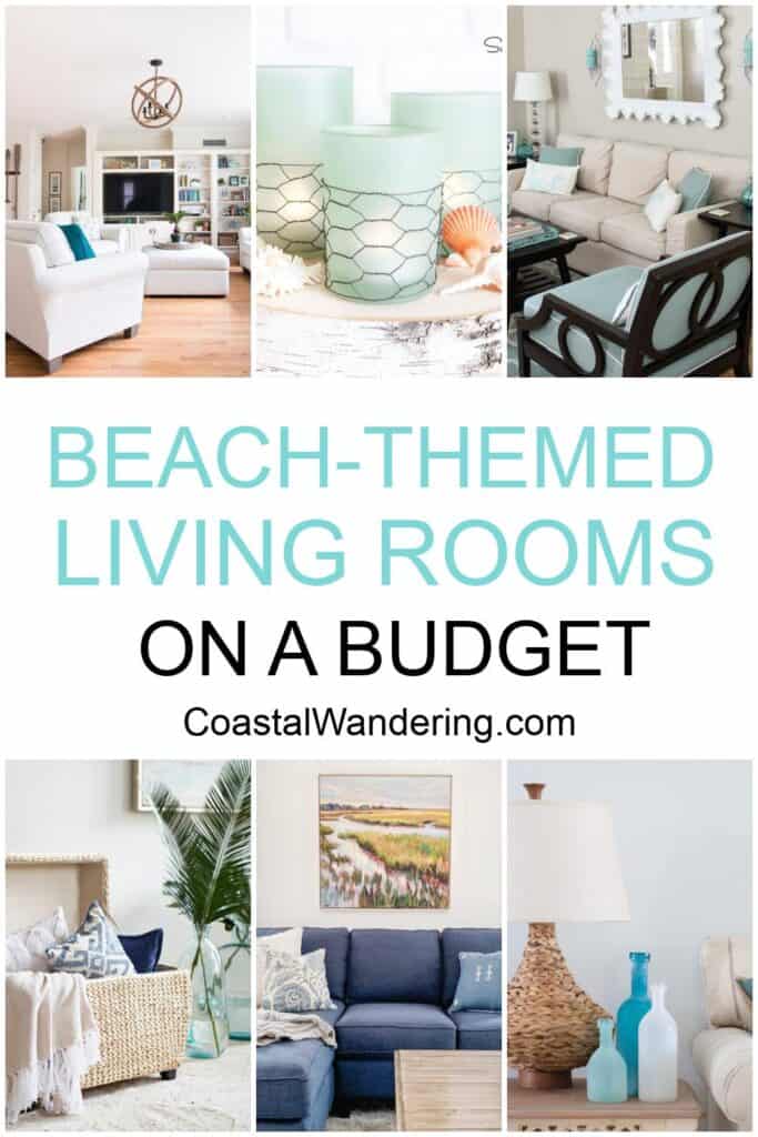 How to Create A Beach Themed Living Room On A Budget - Coastal Wandering