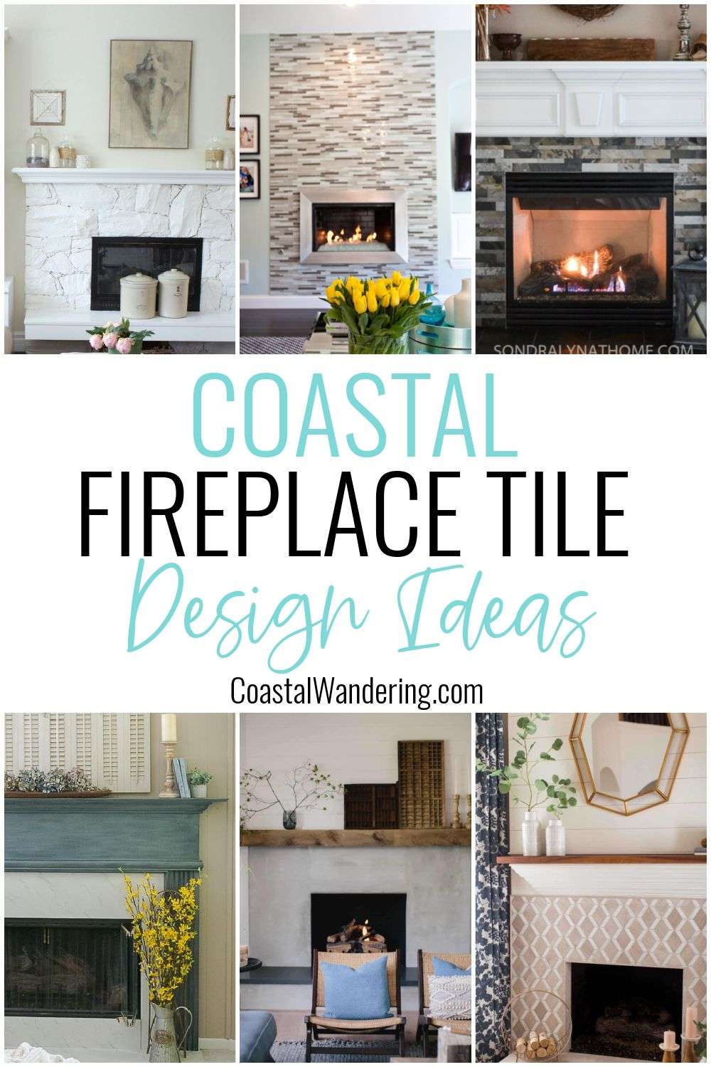 20 Coastal Fireplace Tile Ideas That Are Beautiful And Cozy - Coastal ...