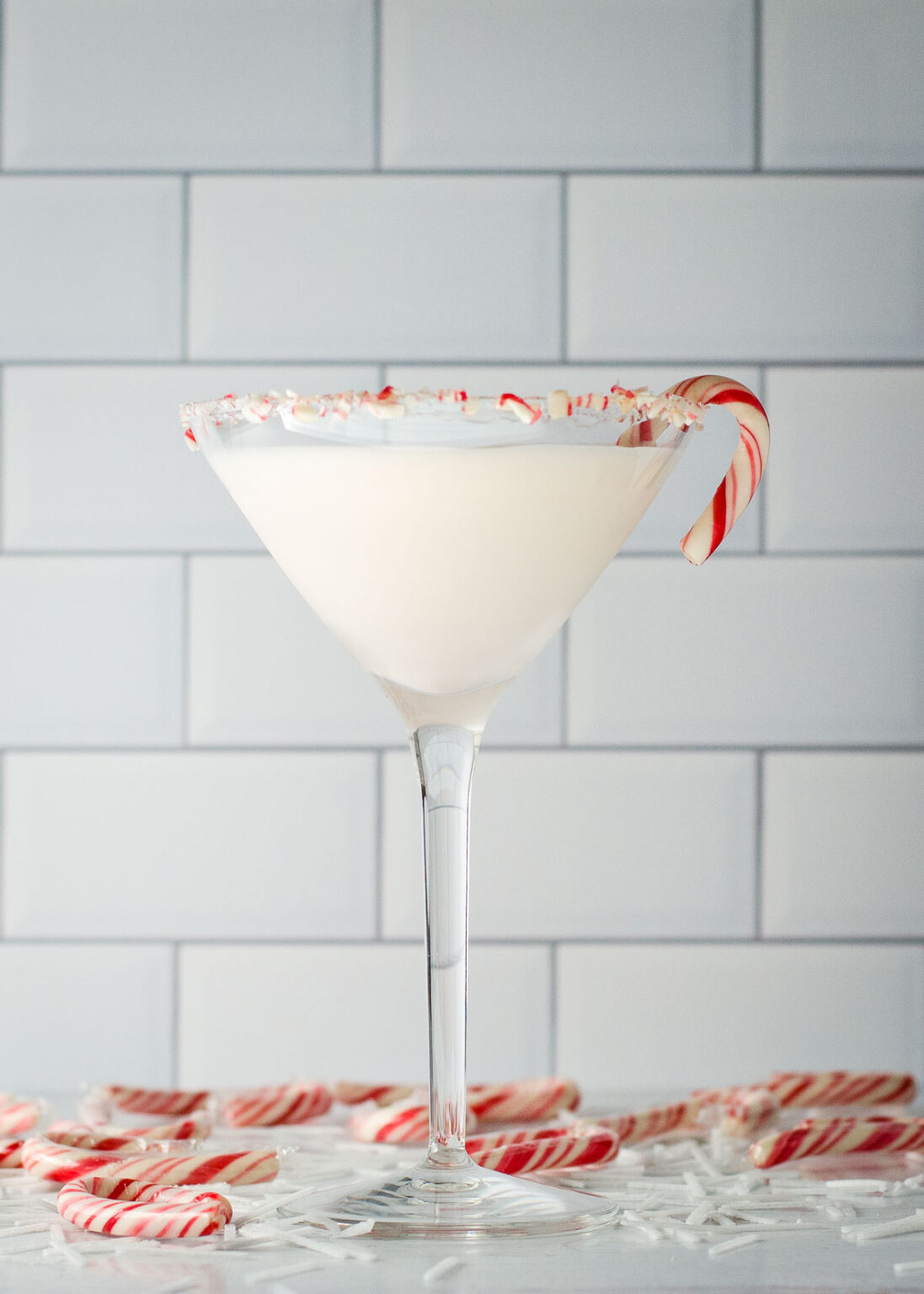 Holiday White Chocolate Peppermint Martini Recipe - Coastal Wandering