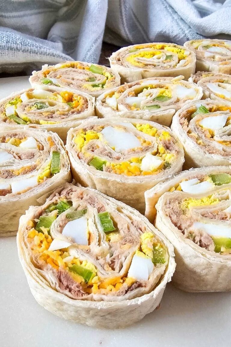 Easy Tuna Tortilla Pinwheel Recipe - Coastal Wandering